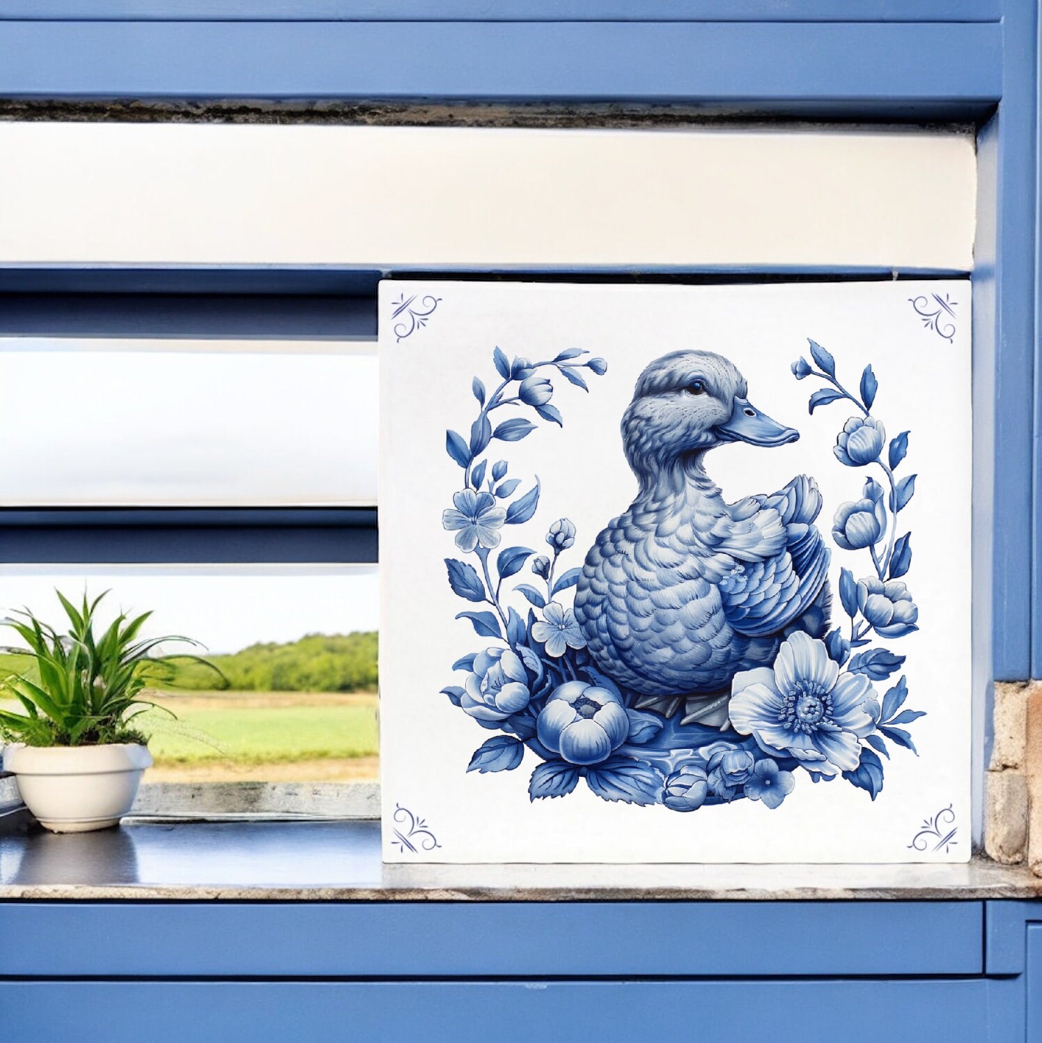 Delft Blue Duck, Delft Blue Tile, Tile, Delft Blue Tiles, Delft Blue ...