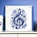 Delft Blue Music Clef, Delft Blue Tile, Tile, Delft Blue, Ceramic ...
