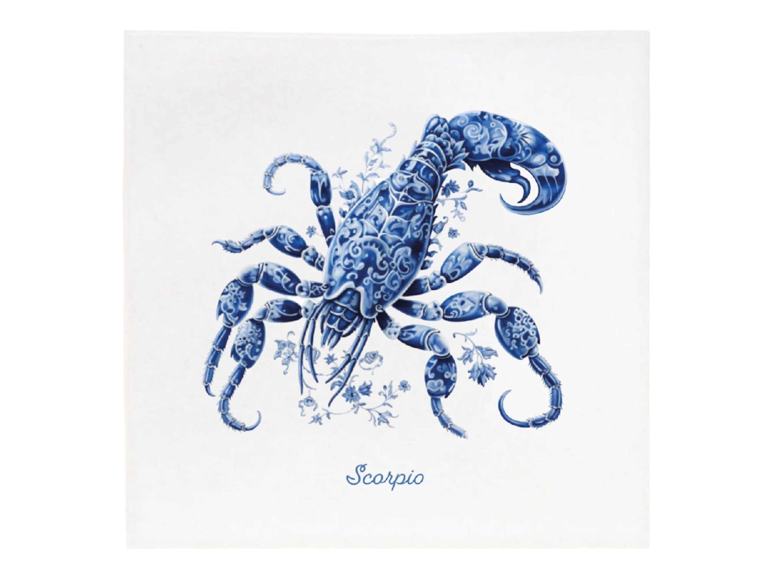 Scorpio, Delft Blue, Delft Blue Tile, Zodiac, Tile, Zodiac Gift ...
