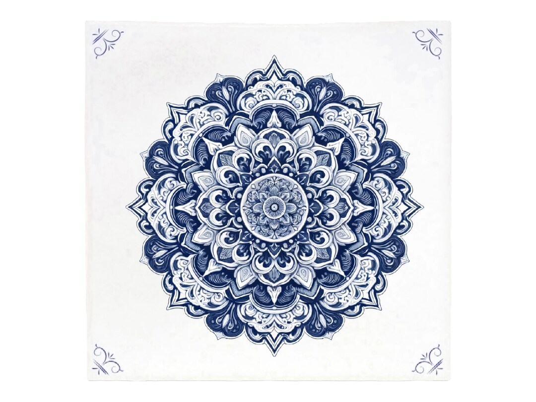 Mandala, Tile, Delft Blue, Delft Blue Tile, Royal Blue, Kitchen Tile ...