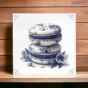 Delft Blue Macaron, Delft Blue Tile, Tile, Delft Blue Tiles, Delft Blue ...