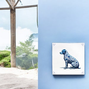 Dog, Tile, Delft Blue, Kitchen Tile, Bathroom Tile, Wall Art, Kitchen ...