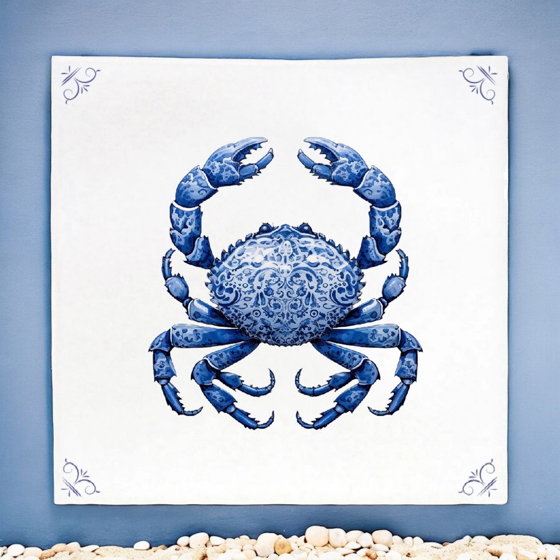 Crab, Tile, Delft Blue, Kitchen Tile, Bathroom Tile, Wall Art, Crabs ...