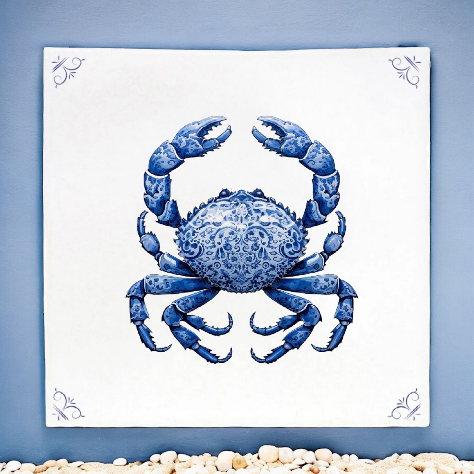 Crab, Tile, Delft Blue, Kitchen Tile, Bathroom Tile, Wall Art, Crabs ...