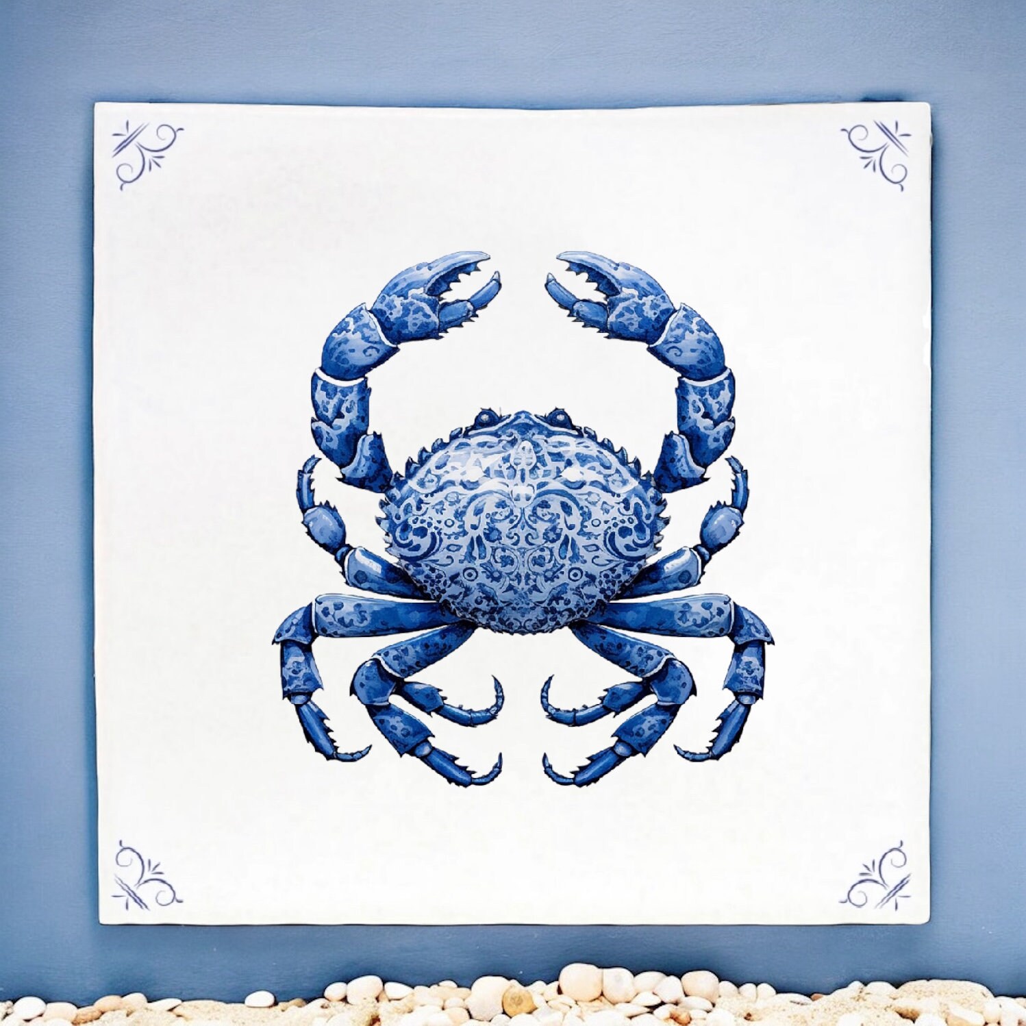 Crab, Tile, Delft Blue, Kitchen Tile, Bathroom Tile, Wall Art, Crabs ...