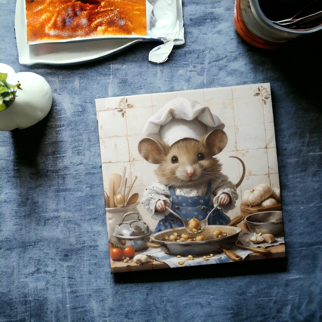 Delft Blue Chef Mouse, Delft Blue Tile, Tile, Delft Blue Tiles, Delft ...