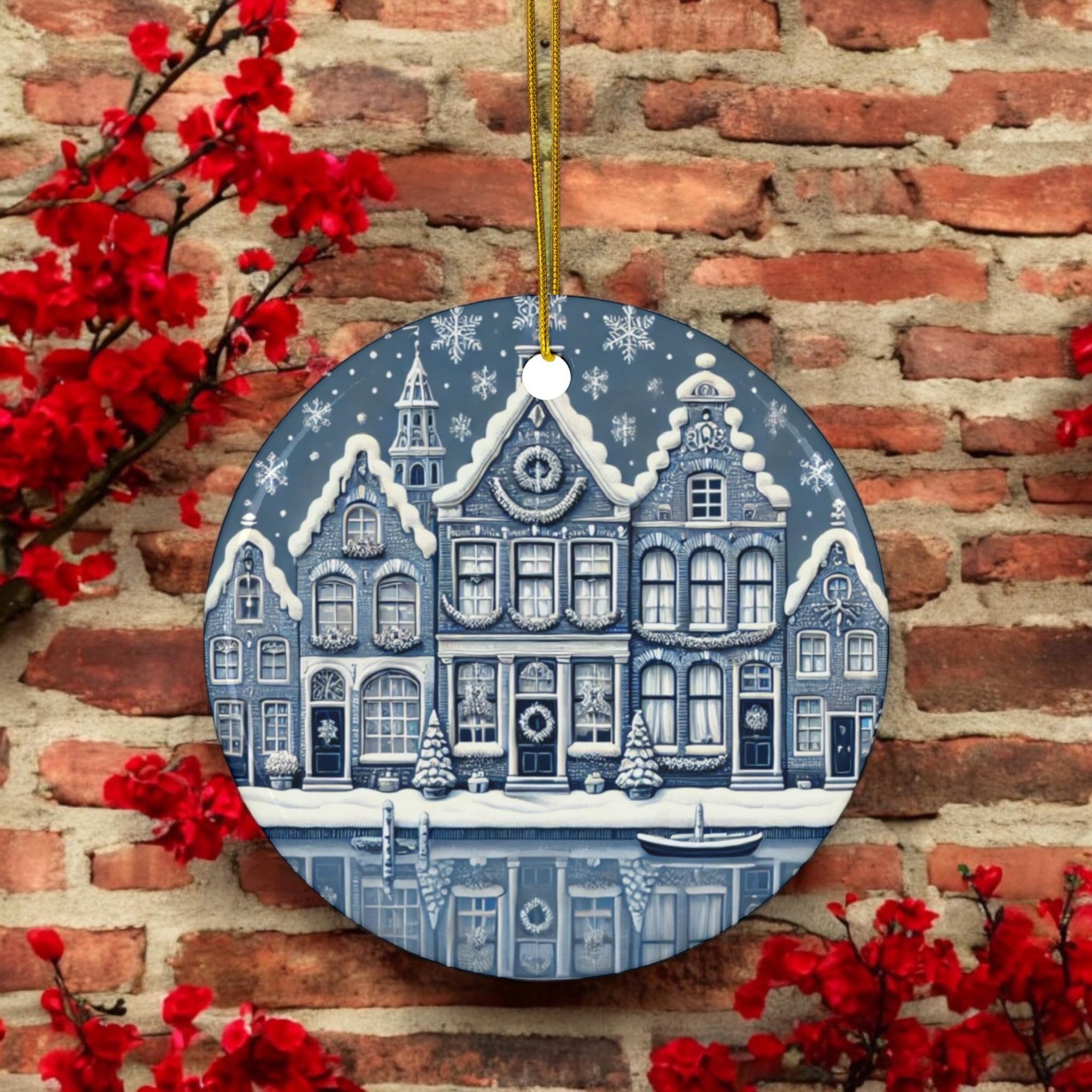 Delft Blue Ceramic Christmas Ornaments, Holiday Decor, Tree Decorations ...