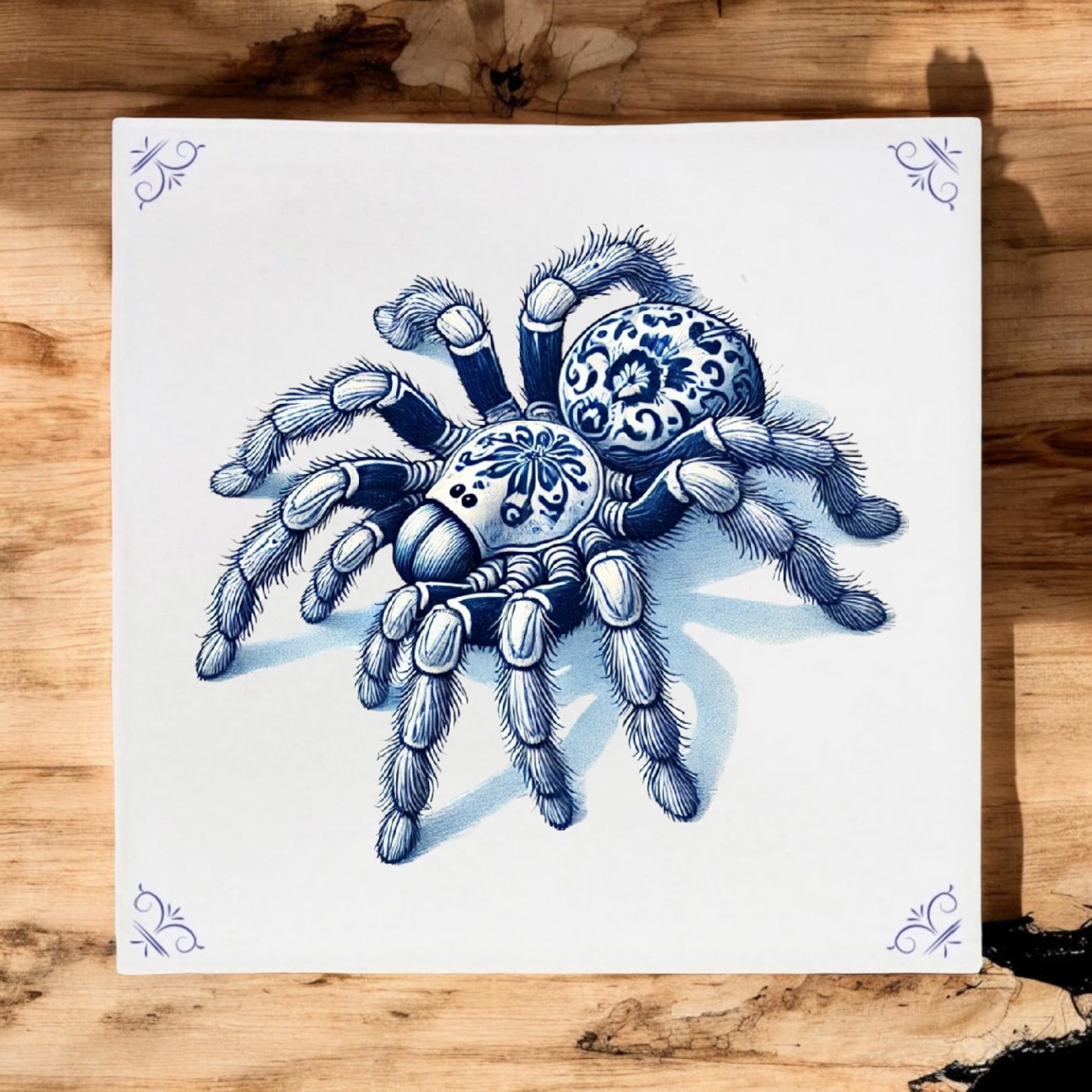 Tarantula, Tile, Delft Blue, Kitchen Decor, Spider, Bathroom Tile, Wall ...