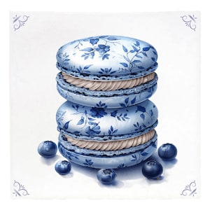 Delft Blue Macaron, Delft Blue Tile, Tile, Delft Blue Tiles, Delft Blue ...
