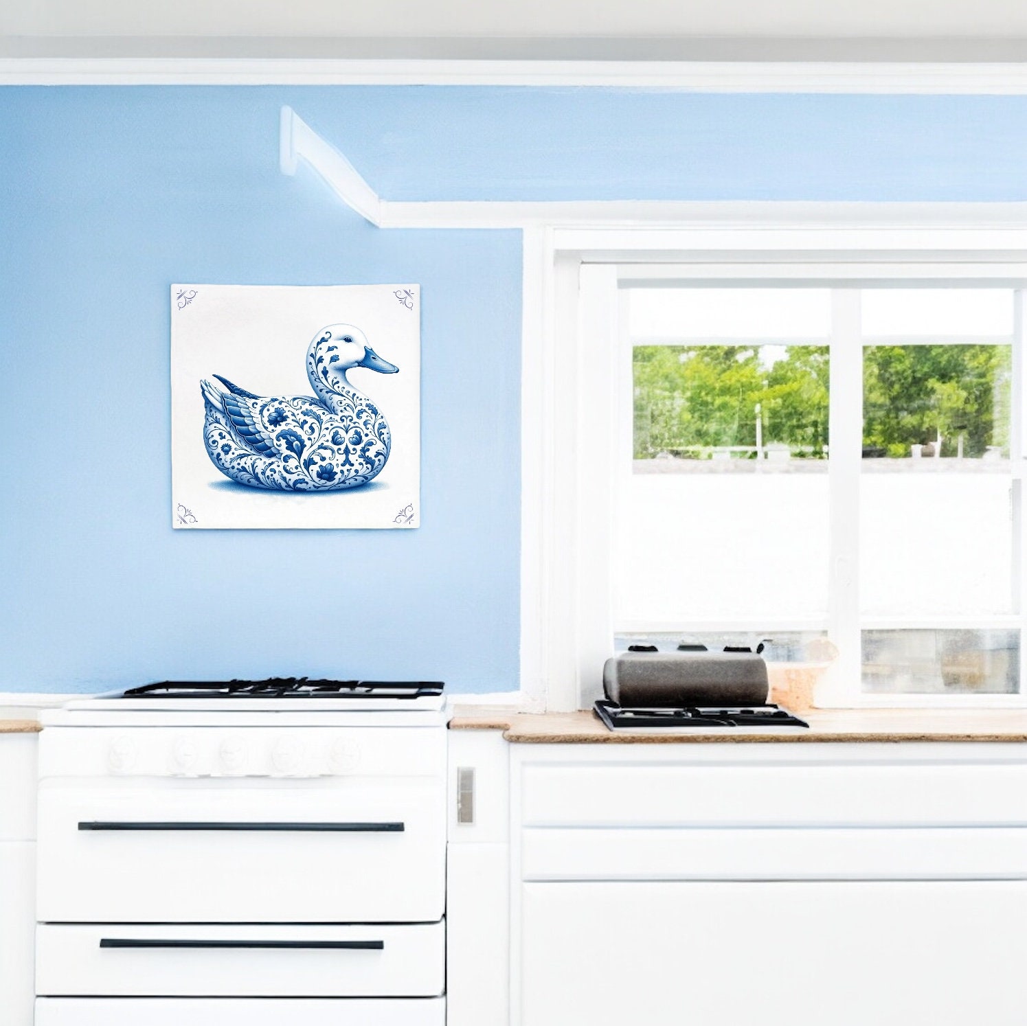Duck, Tile, Delft Blue, Kitchen Tile, Bathroom Tile, Wall Art, Kitchen ...