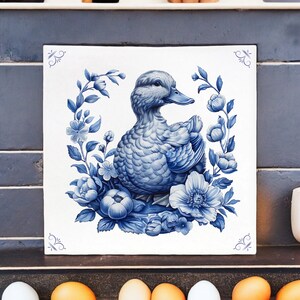 Delft Blue Duck, Delft Blue Tile, Tile, Delft Blue Tiles, Delft Blue ...