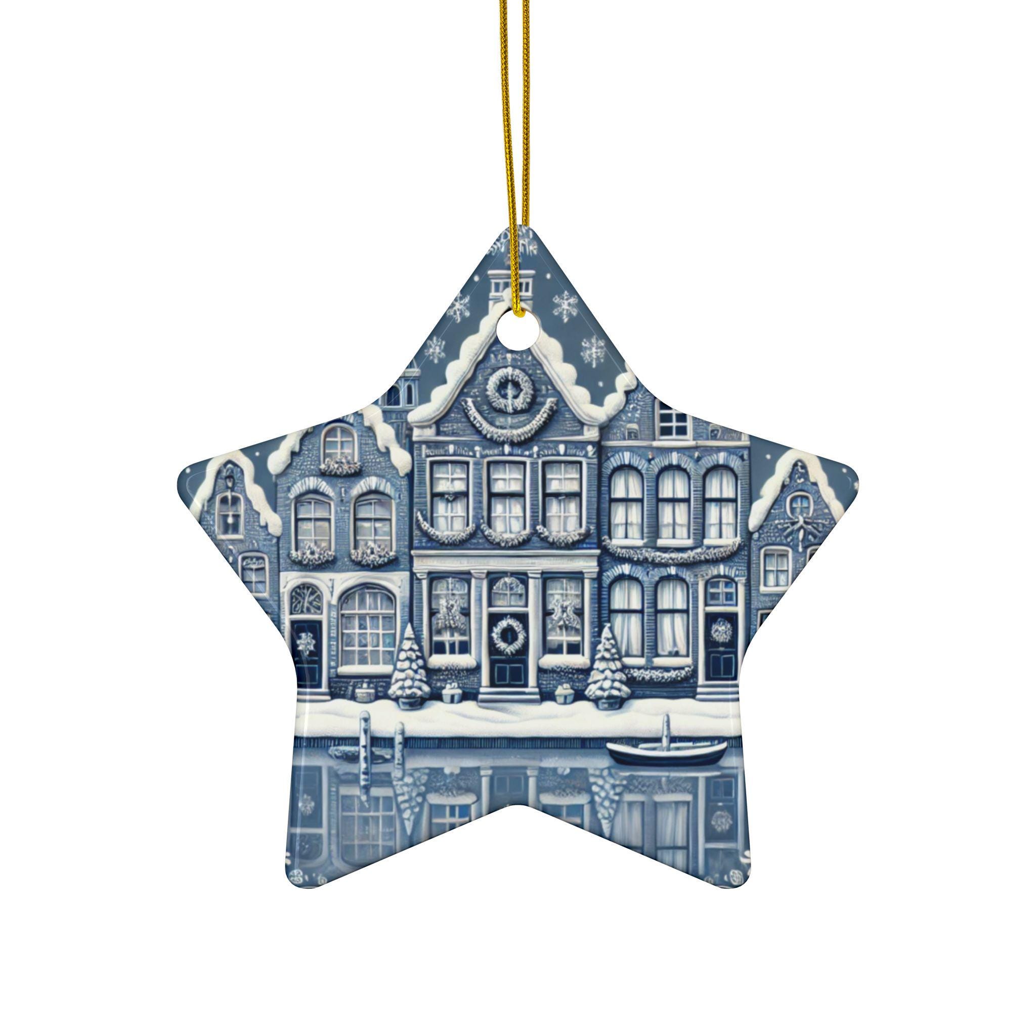 Delft Blue Ceramic Christmas Ornaments, Holiday Decor, Tree Decorations ...