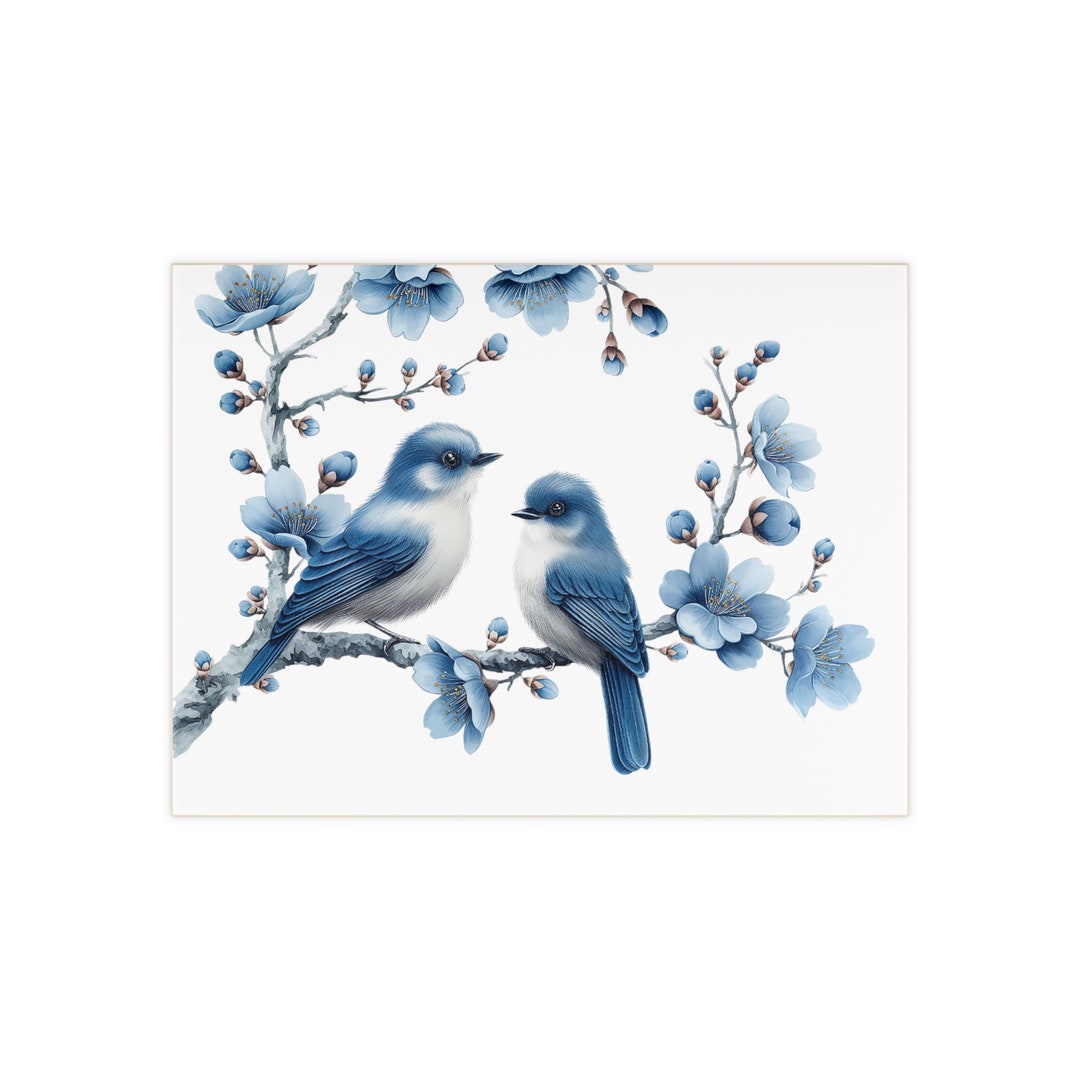 Blue Birds Ceramic Tile, 6" X 8", Delft Blue, Delft Blue Tile, Bird ...
