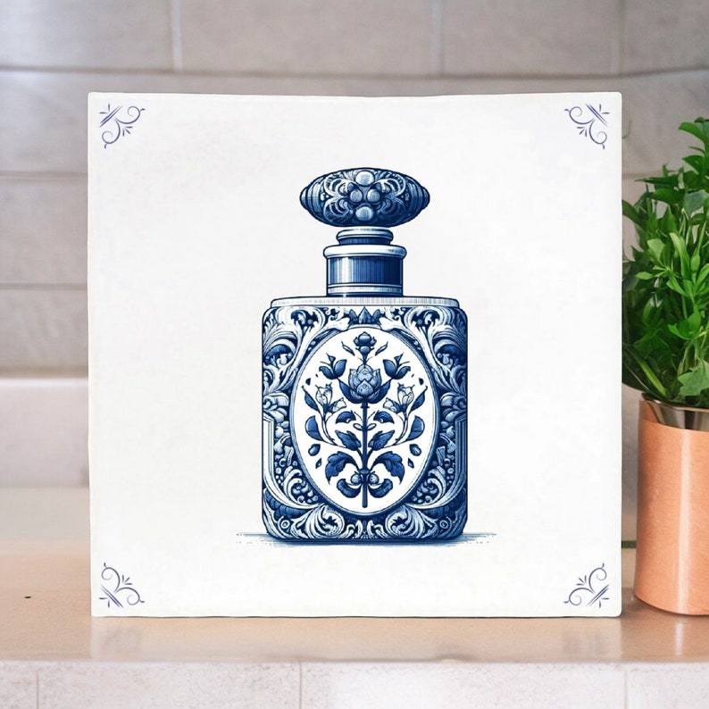Perfume, Tile, Delft Blue, Kitchen Tile, Bathroom Tile, Wall Art, Delft ...