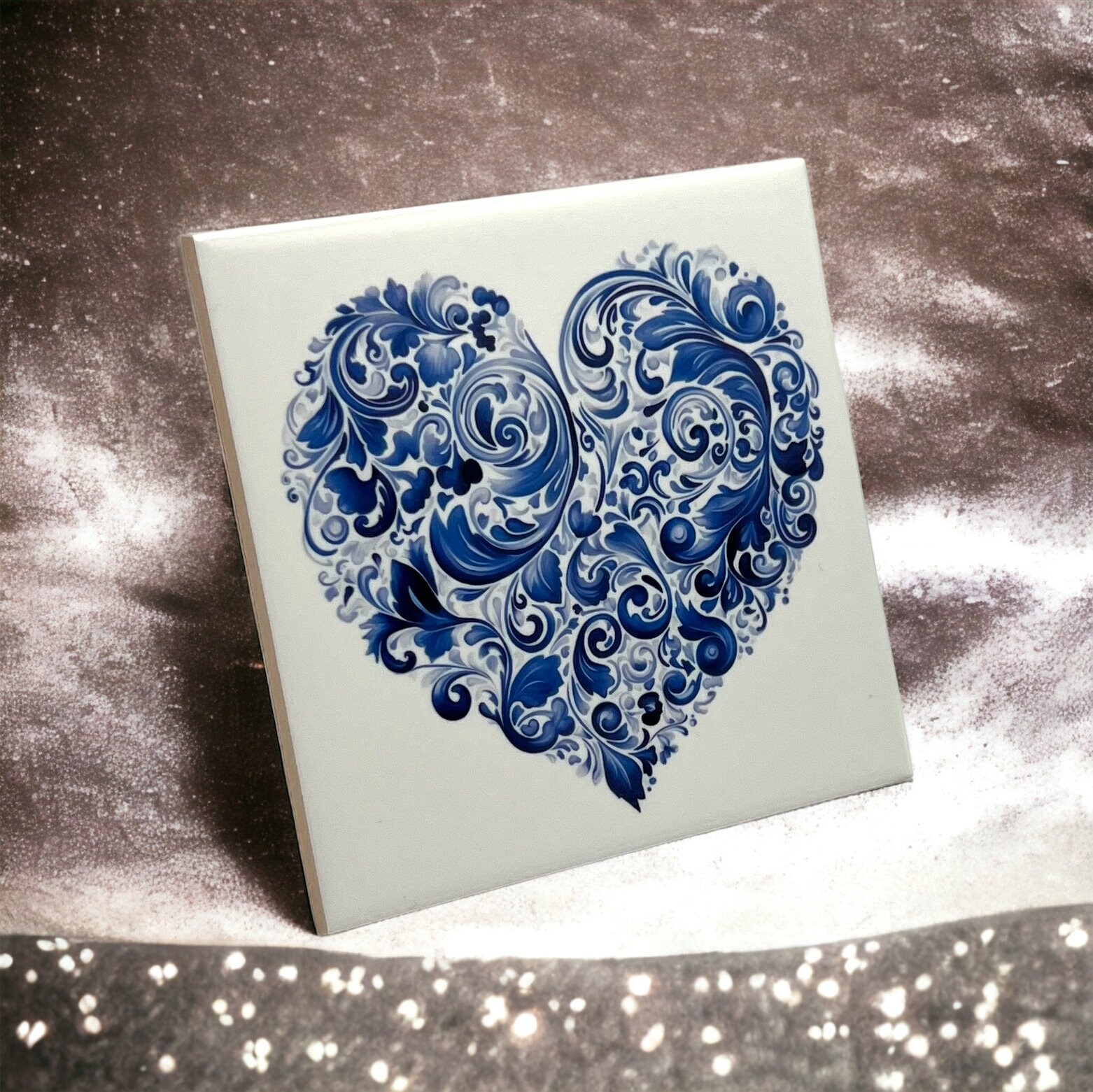 Heart, Heart Tile, Delft Blue, Valentine, Valentines Day, Valentine ...