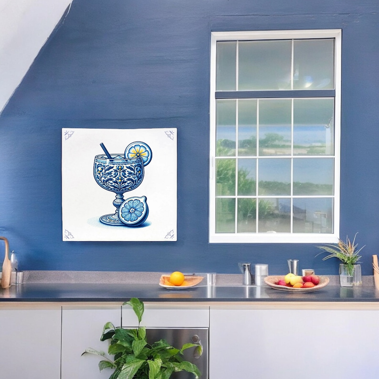 Cocktail, Tile, Delft Blue, Kitchen Tile, Bathroom Tile, Wall Art ...