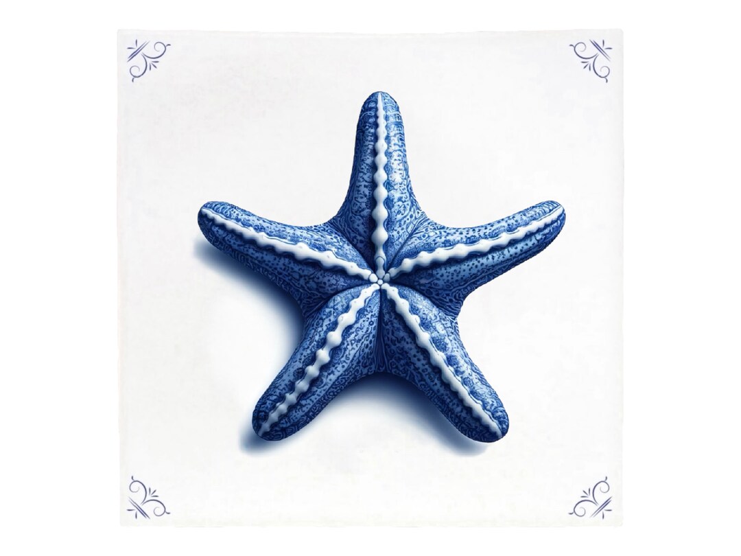 Starfish, Tile, Delft Blue, Kitchen Tile, Bathroom Tile, Wall Art ...