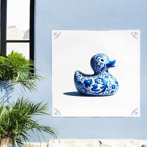 Duck, Tile, Delft Blue, Kitchen Tile, Bathroom Tile, Rubber Duck, Wall ...