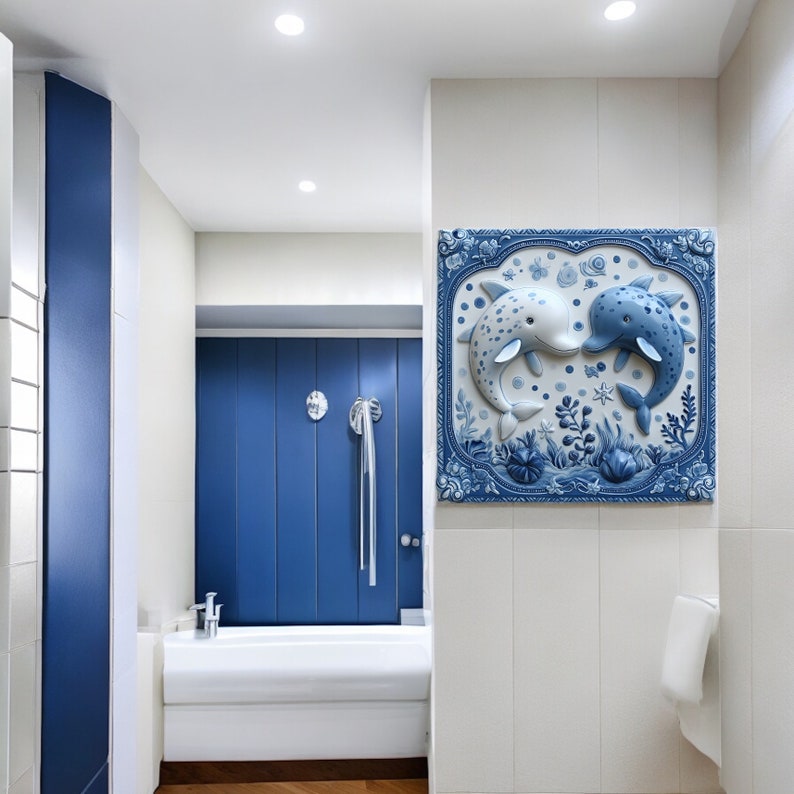 Dolphin, Delft Blue, Delft Blue, Delft Blue Tile, Tile, Dolphins ...
