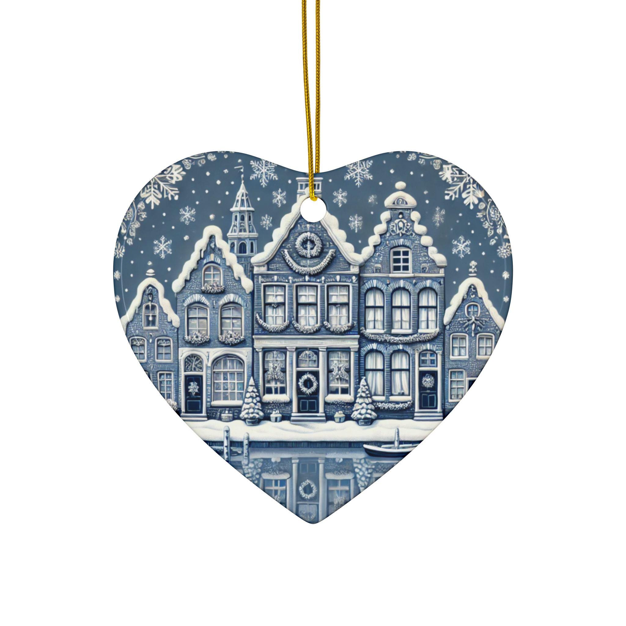 Delft Blue Ceramic Christmas Ornaments, Holiday Decor, Tree Decorations ...
