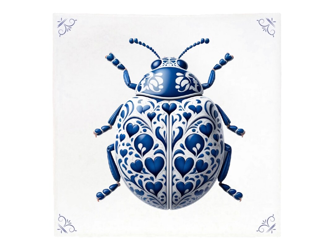 Ladybird, Tile, Delft Blue, Kitchen Tile, Bathroom Tile, Wall Art ...