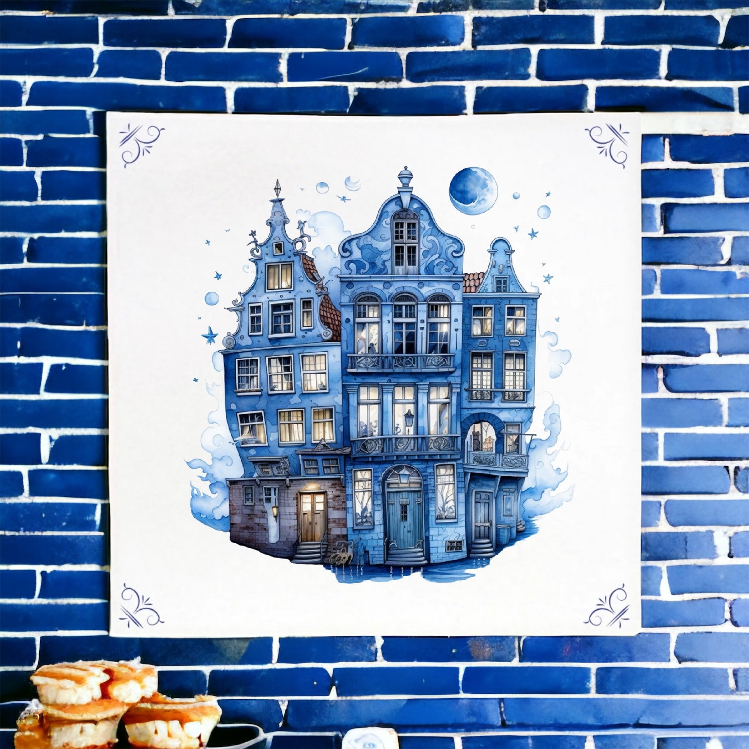 Delft Blue, Delft Blue Ceramic Tile, Delft Blue Canal House, Canal ...
