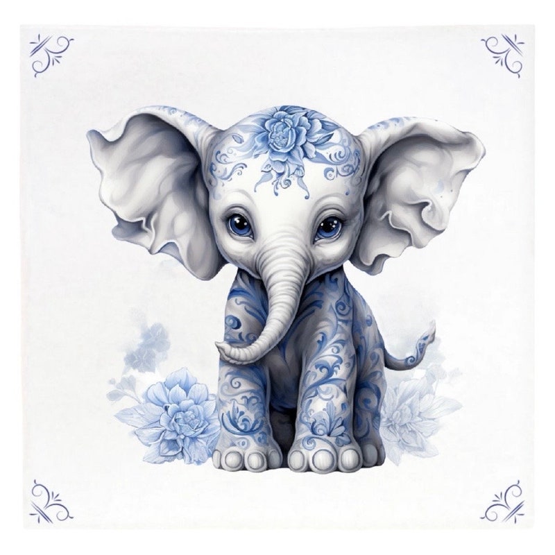 Elephant Tile - Etsy