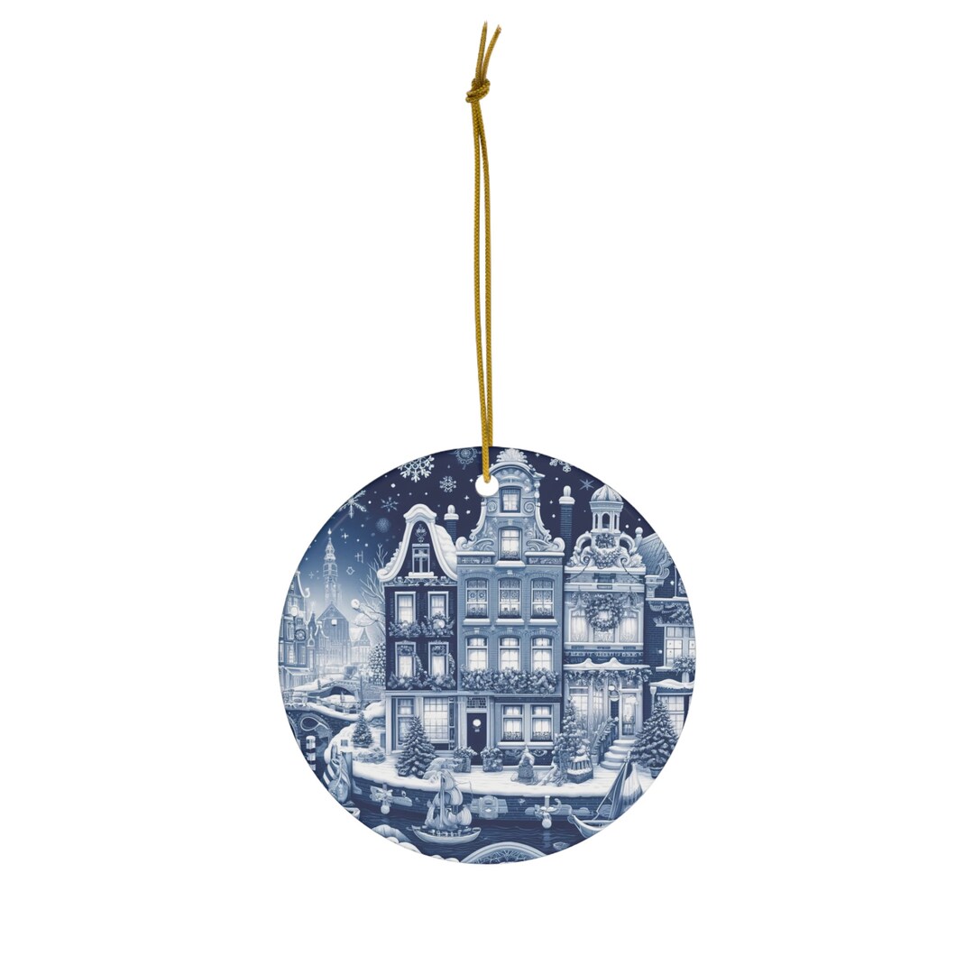 Xmas Canal House, Ceramic Ornament, - Etsy