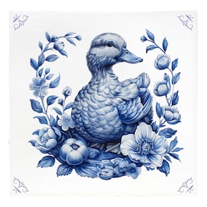 Delft Blue Duck, Delft Blue Tile, Tile, Delft Blue Tiles, Delft Blue ...