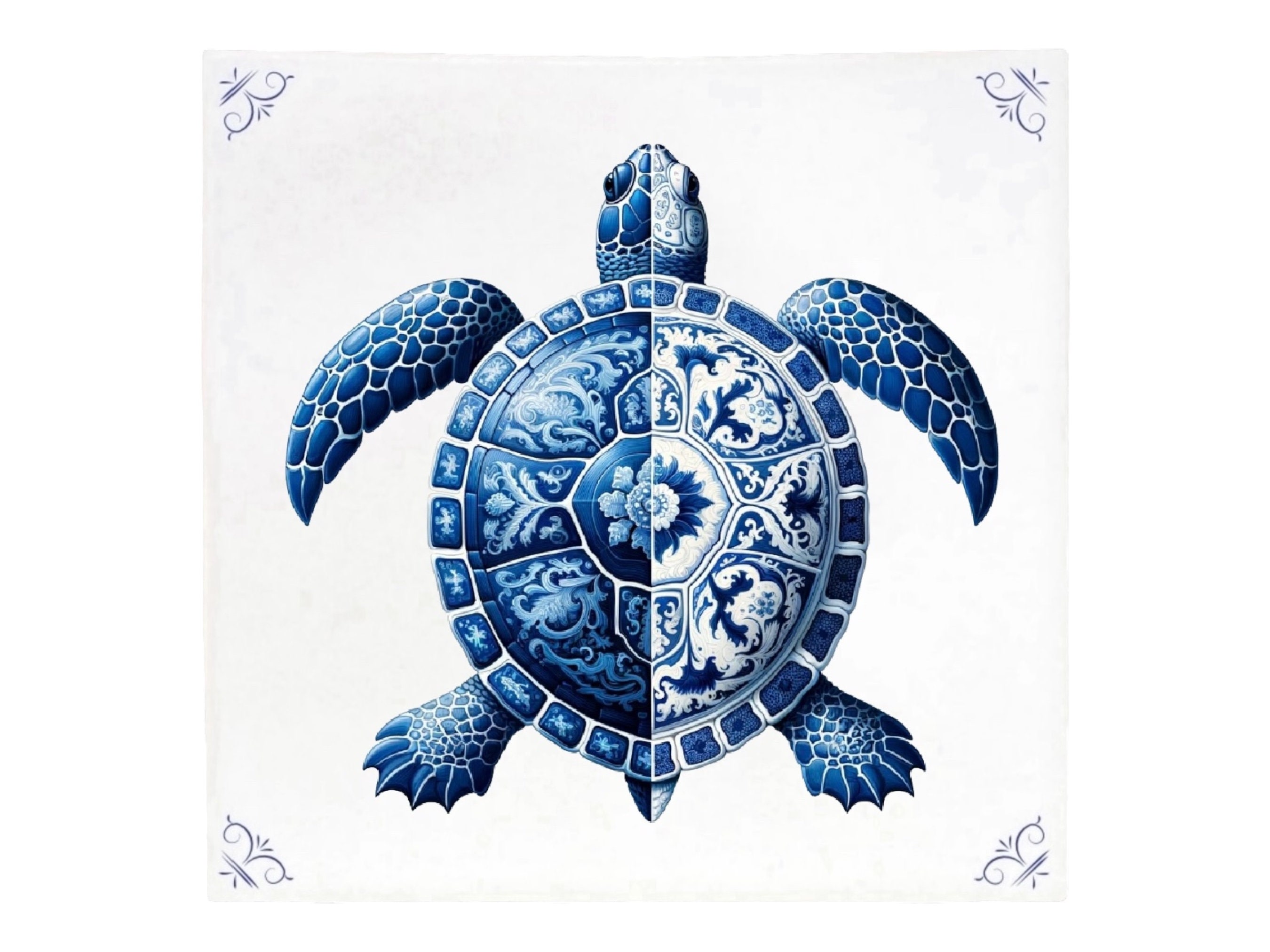 Turtle, Tile, Delft Blue, Kitchen Tile, Bathroom Tile, Wall Art ...