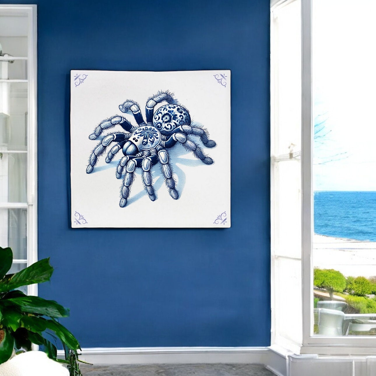 Tarantula, Tile, Delft Blue, Kitchen Decor, Spider, Bathroom Tile, Wall ...