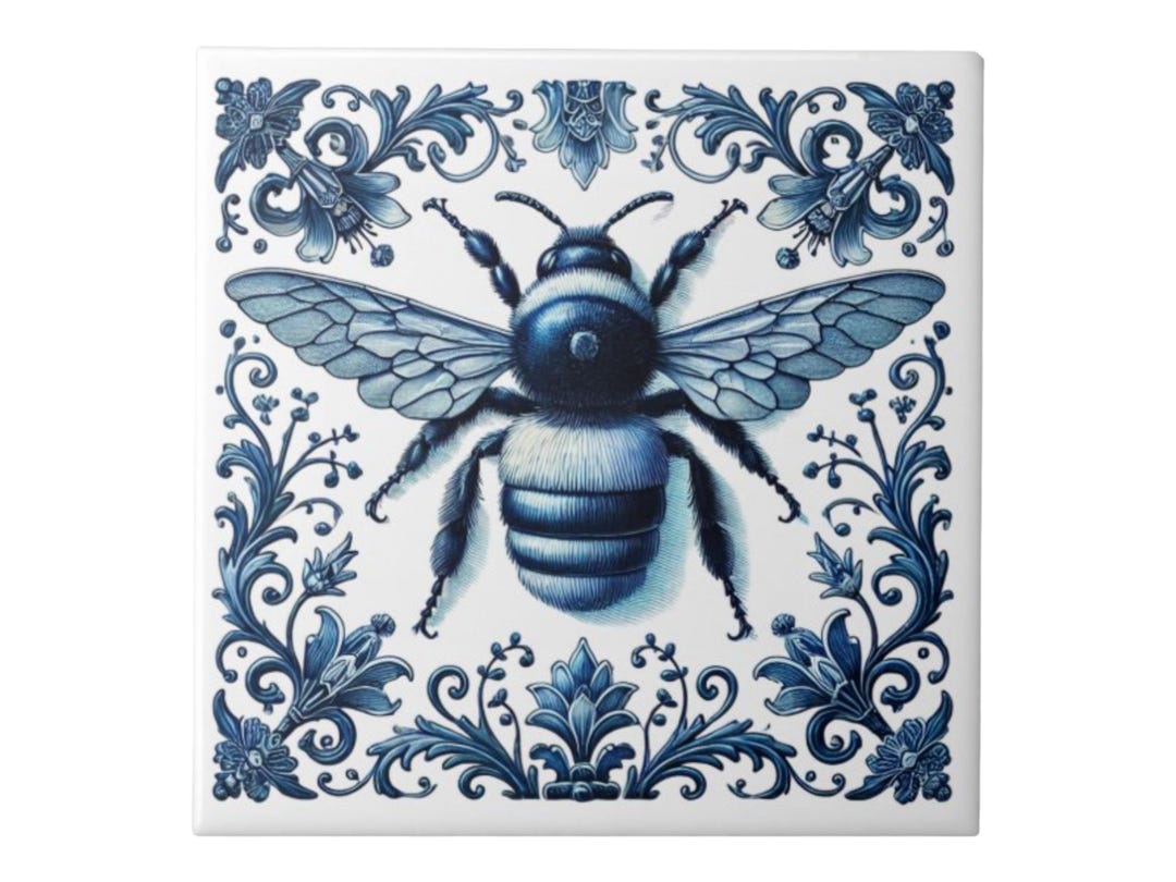 Bee, Delft Blue Tile, Bumble Bee, Kitchen Tile, Bathroom Tile ...