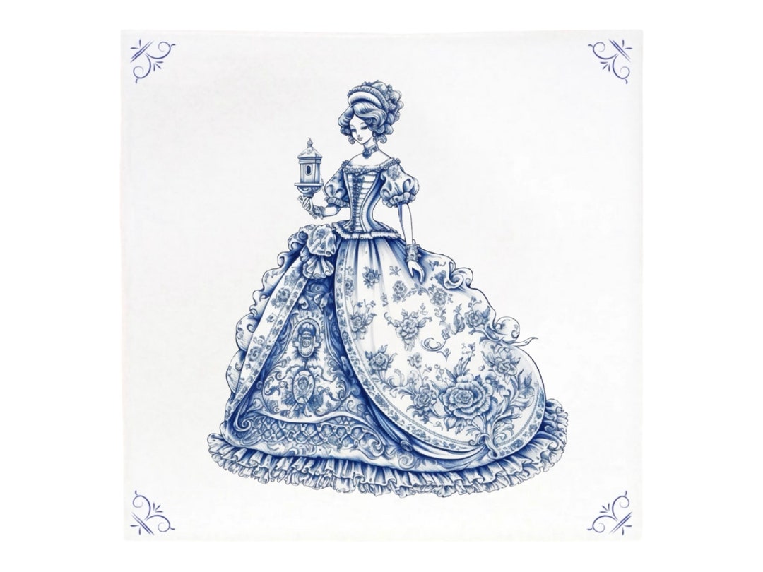 Delft Blue, Delft Blue Tile Ceramic, Delft Blue Princess, Princess ...