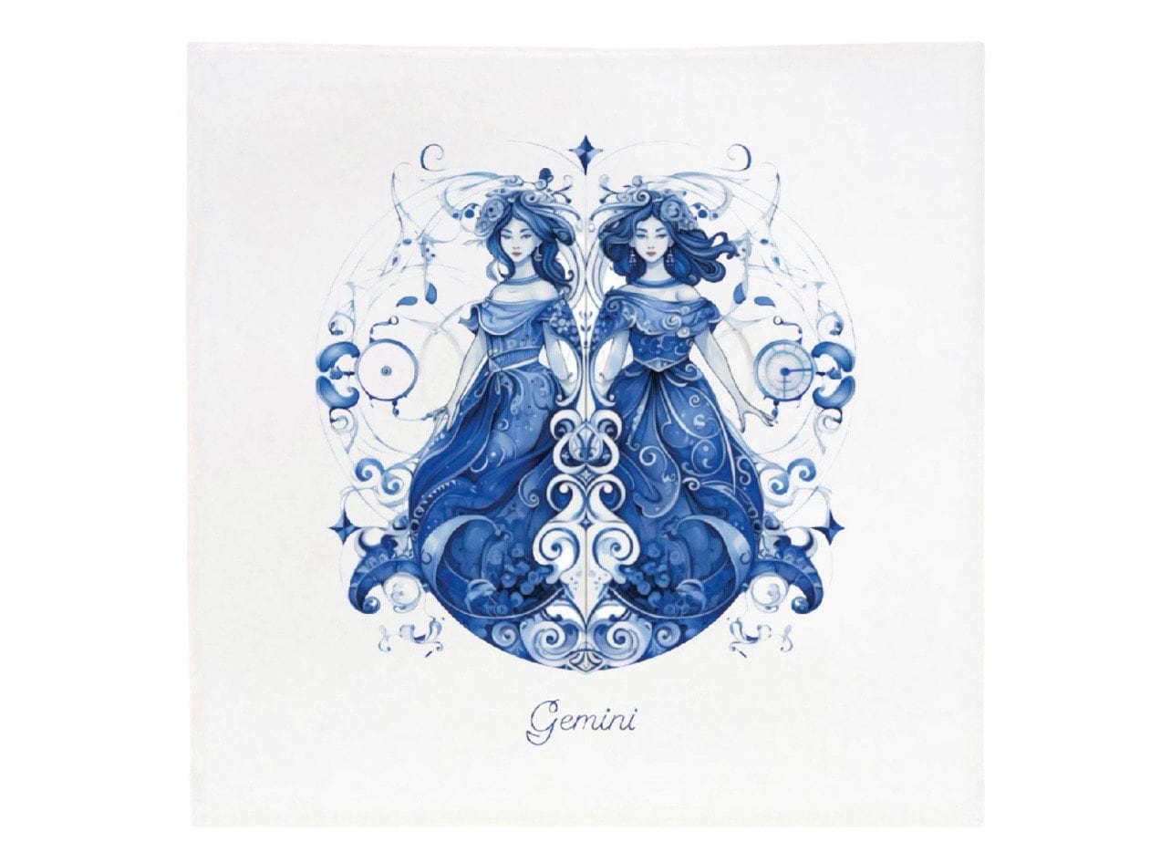 Gemini, Delft Blue, Delft Blue Tile, Zodiac, Tile, Zodiac Gift ...