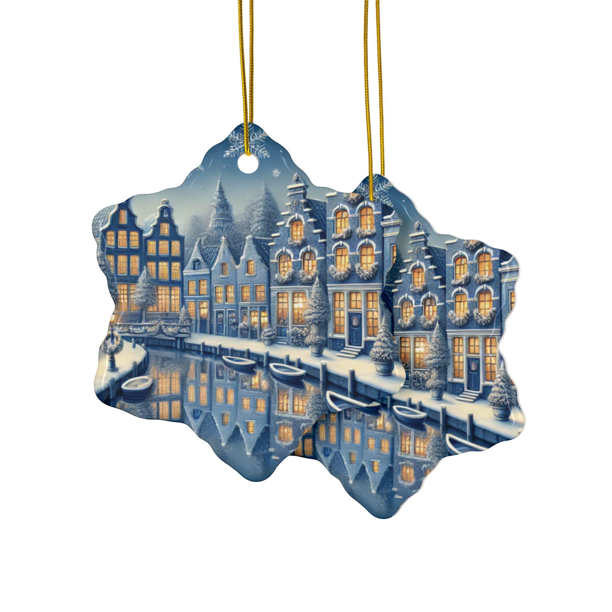 Delft Blue Ceramic Christmas Ornaments, Holiday Decor, Tree Decorations ...