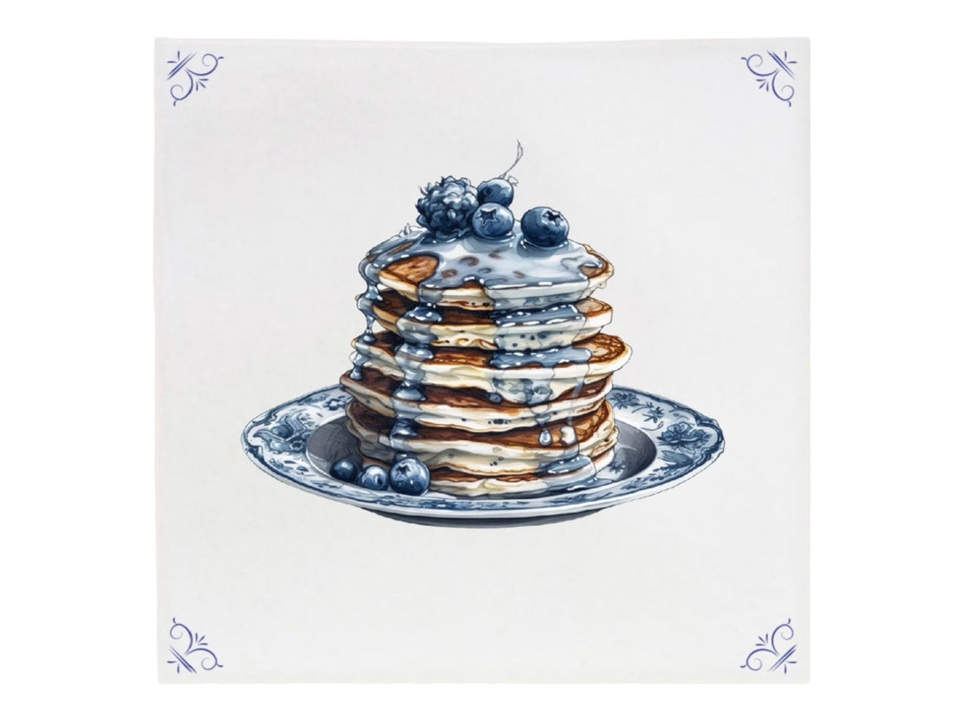 Delft Blue, Delft Blue Ceramic Tile, Delft Blue Pancakes, Pancake Tile ...