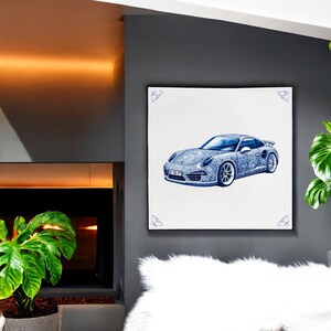 Sports Car, Car, Tile, Delft Blue, Delft Blue Tile, Bathroom Tile, Wall ...