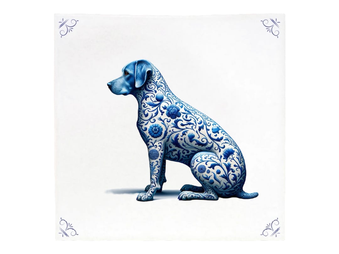 Dog, Tile, Delft Blue, Kitchen Tile, Bathroom Tile, Wall Art, Kitchen ...