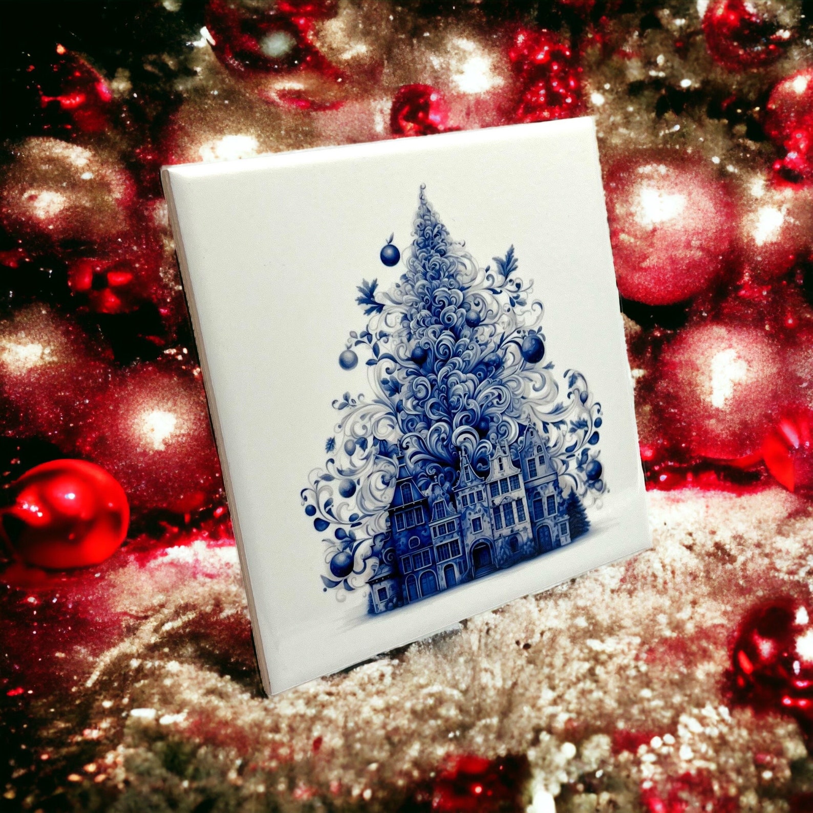 Delft Blue Delft Blue Ceramic Tile Delft Blue Christmas - Etsy