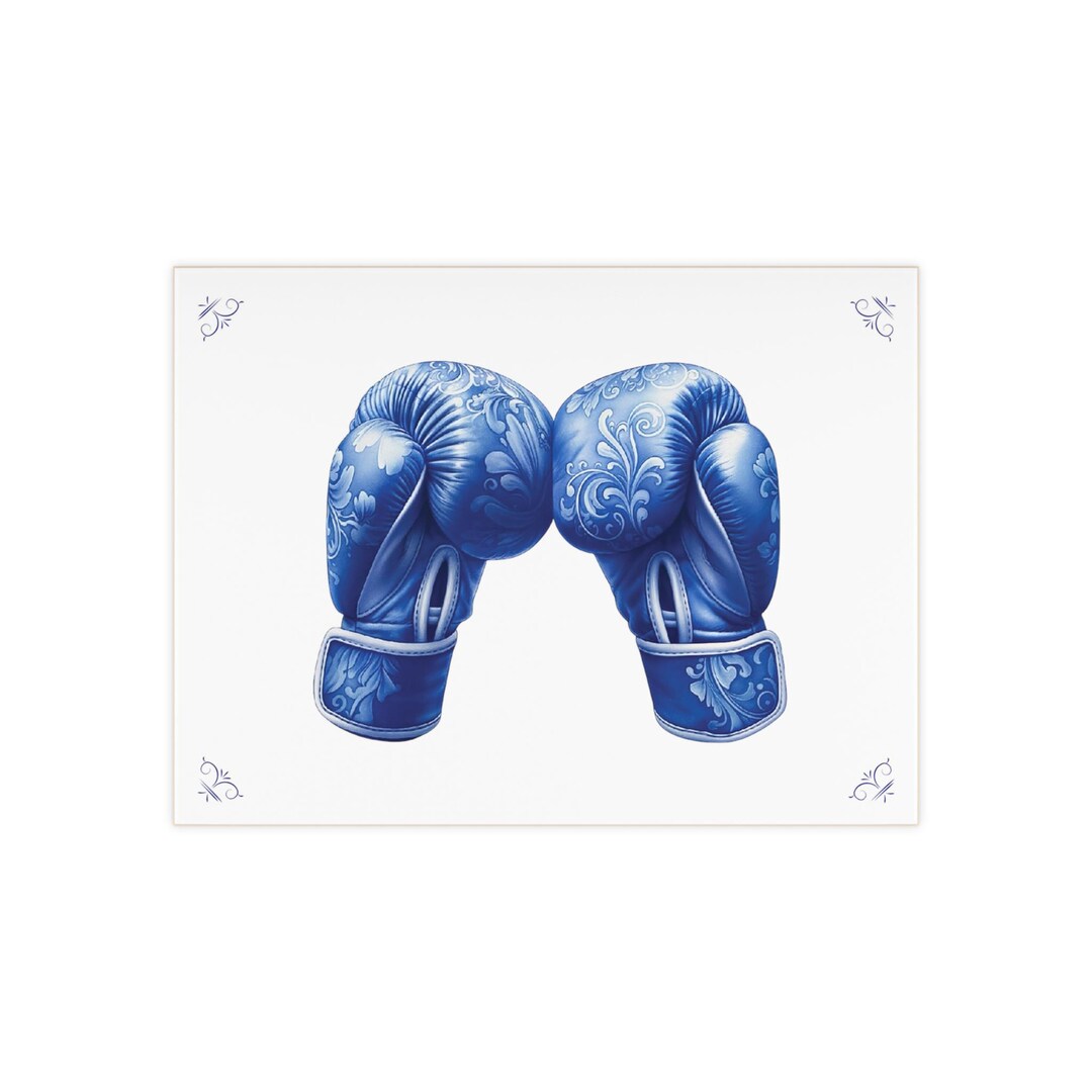 Delft Blue, Ceramic Tile, Boxing Gloves Souvenir, Dutch Design ...