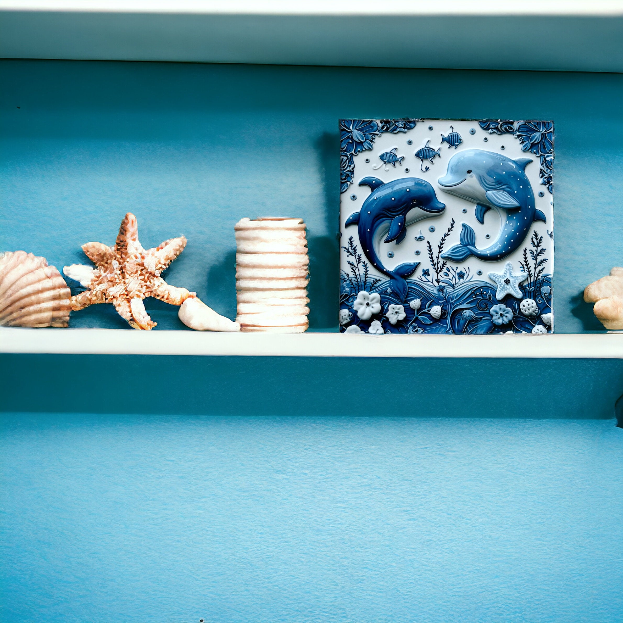 Dolphin, Delft Blue, Delft Blue, Delft Blue Tile, Tile, Dolphins ...