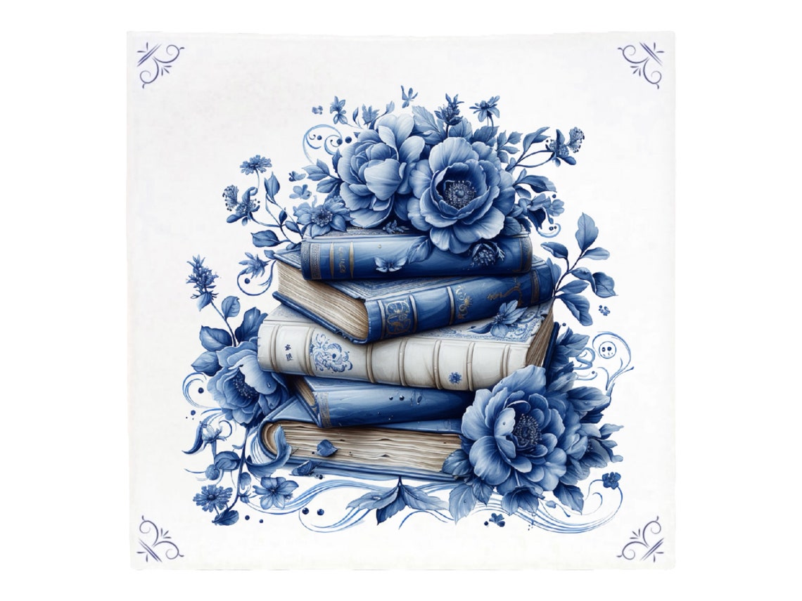 Delft Blue Book, Delft Blue Tile, Tile, Delft Blue Tiles, Delft Blue ...