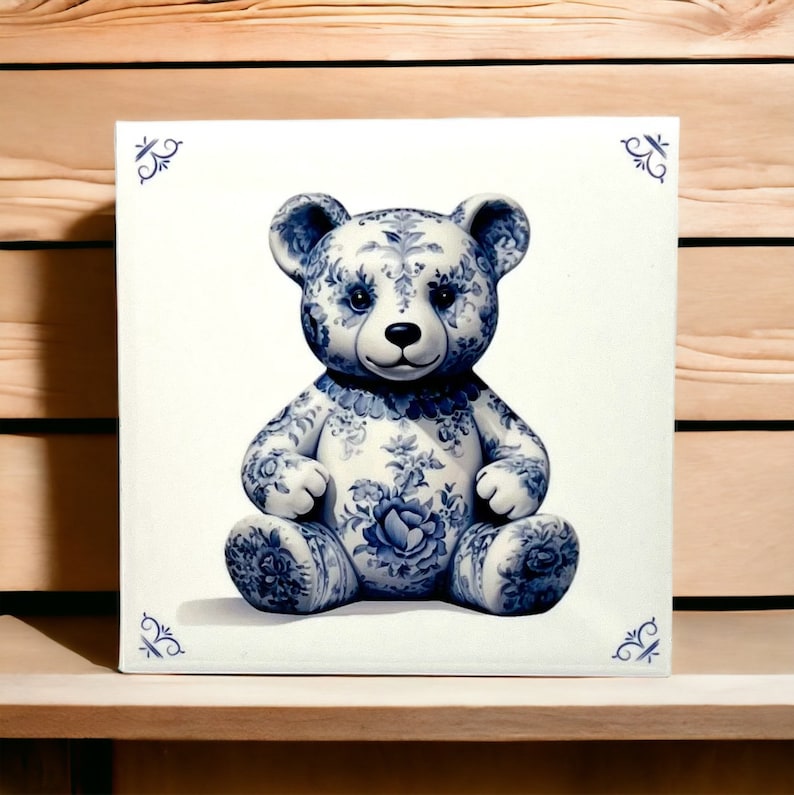 Delft Blue, Delft Blue Ceramic Tile, Delft Blue Teddy Bear, Teddy Bear ...