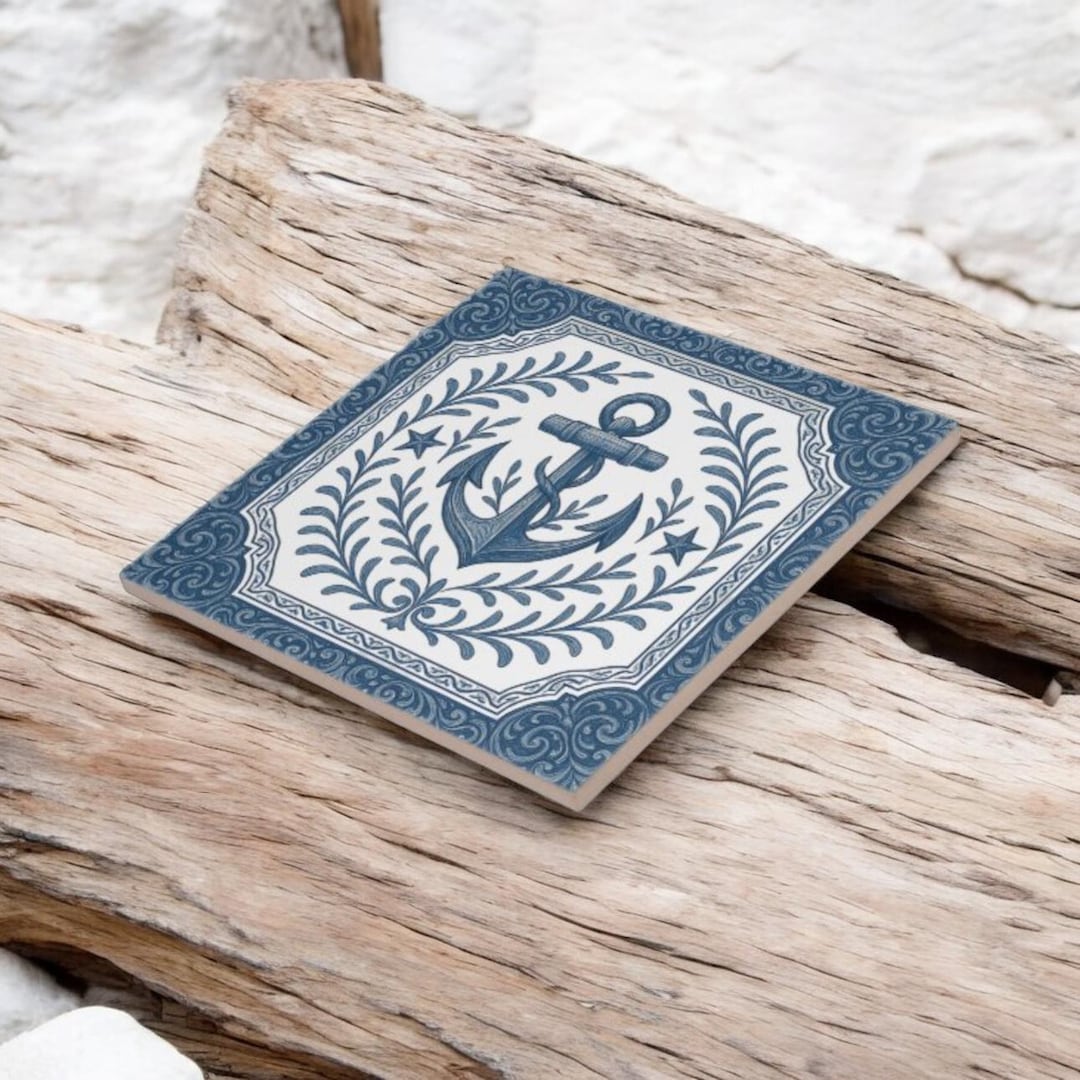 Anchor, Tile, Delft Blue, Kitchen Tile, Bathroom Tile, Backsplash ...