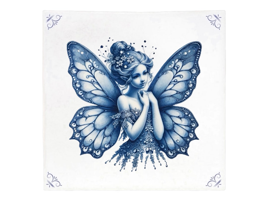 Elf, Tile, Delft Blue, Delft Blue Tile, Butterfly Elf, Kitchen ...