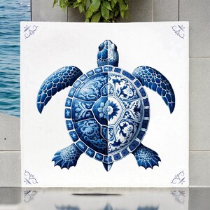 Turtle, Tile, Delft Blue, Kitchen Tile, Bathroom Tile, Wall Art ...