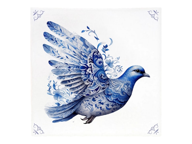 Delft Blue, Delft Blue Tile Ceramics, Delft Blue Dove, Delft Blue Peace ...
