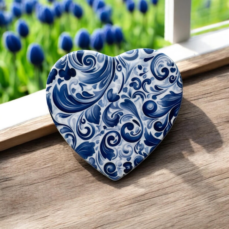 Heart, Delft Blue, Delft Blue Tile, Ceramic Tile, Love Heart, Ceramic ...