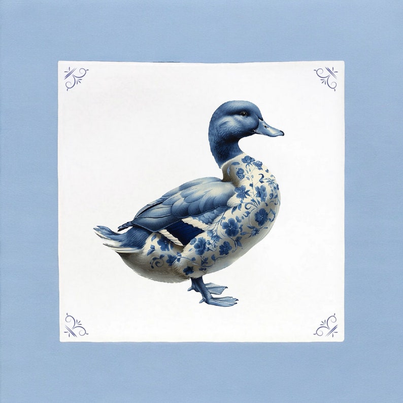Delft Blue Duck, Delft Blue Tile, Tile, Delft Blue Tiles, Delft Blue ...