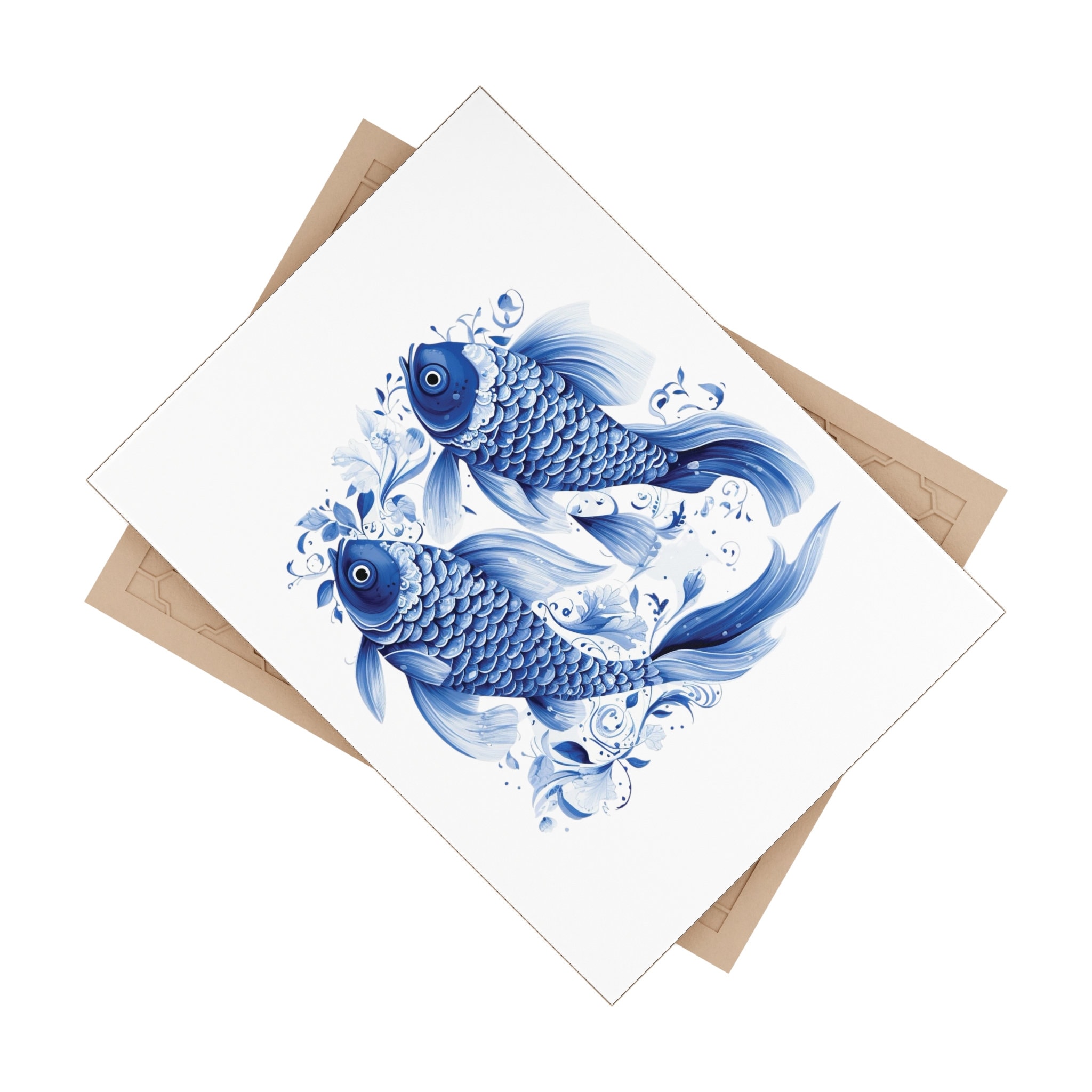 Fish Ceramic Tile, 6" X 8", Delft Blue, Delft Blue Tile, Tile, Gift for ...